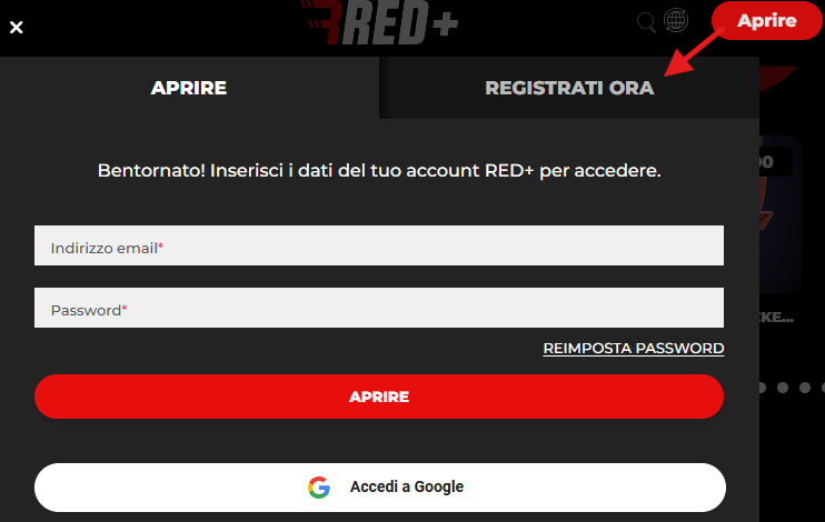 COME SI CREA UN ACCOUNT? – RED+