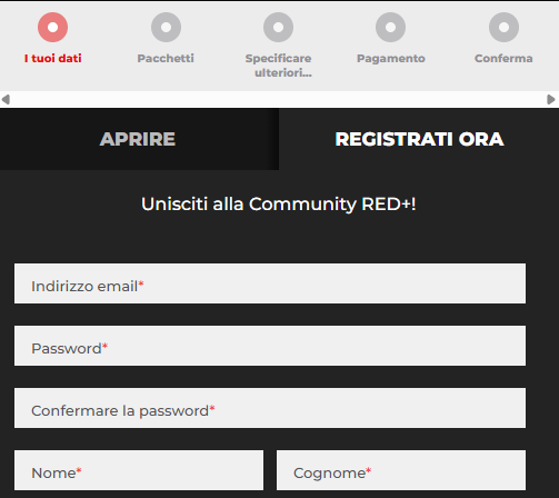 COME SI CREA UN ACCOUNT? – RED+
